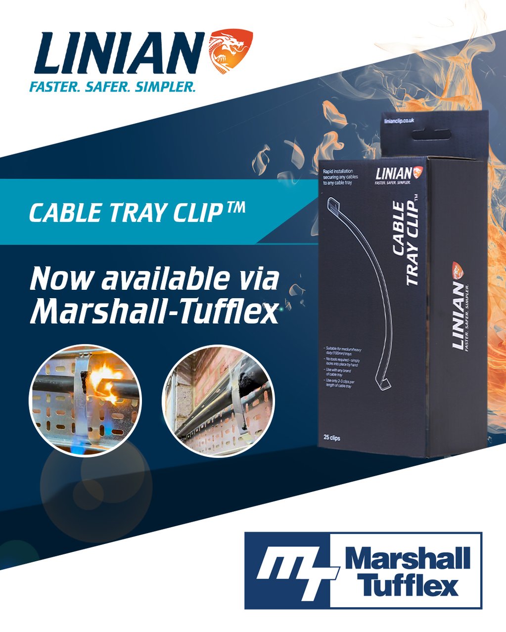 LINIAN Cable Tray Clips Now Available From Marshall Tufflex